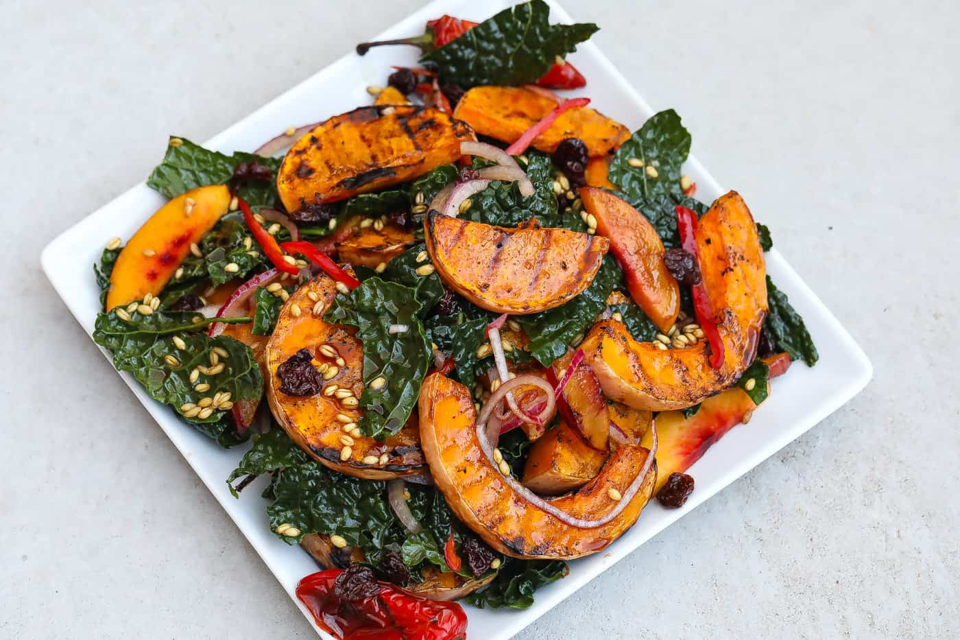 "Ballad of Dorothy Parker" Grilled Butternut Squash Salad - Food Fidelity