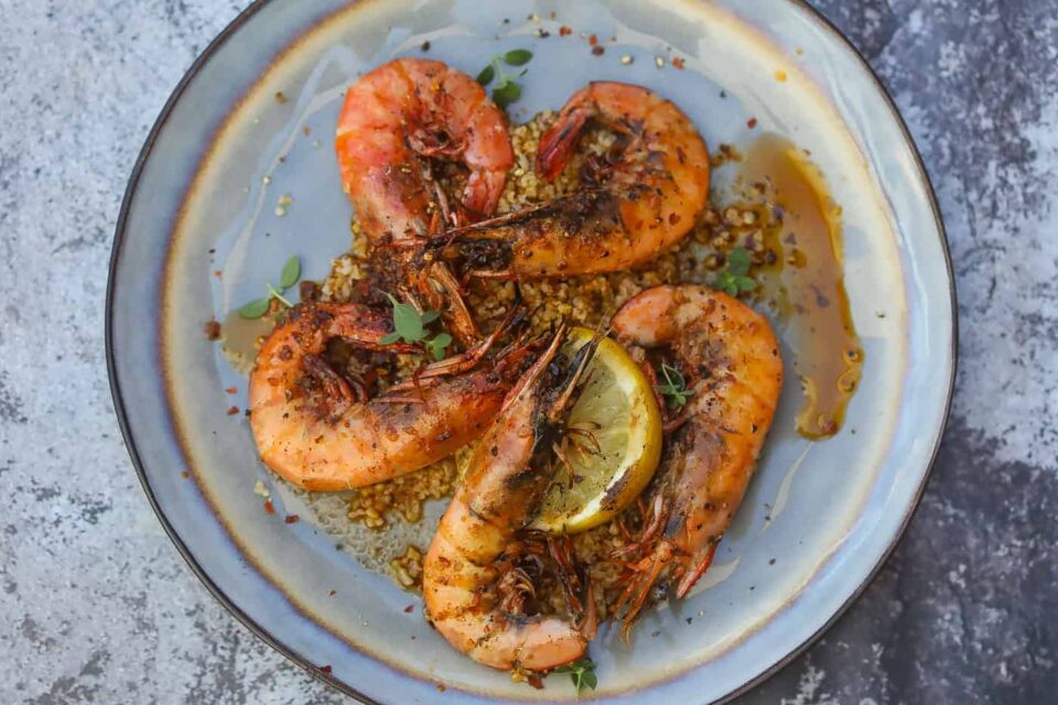 Grilled Prawns w/ Lemon Butter Sauce - Food Fidelity