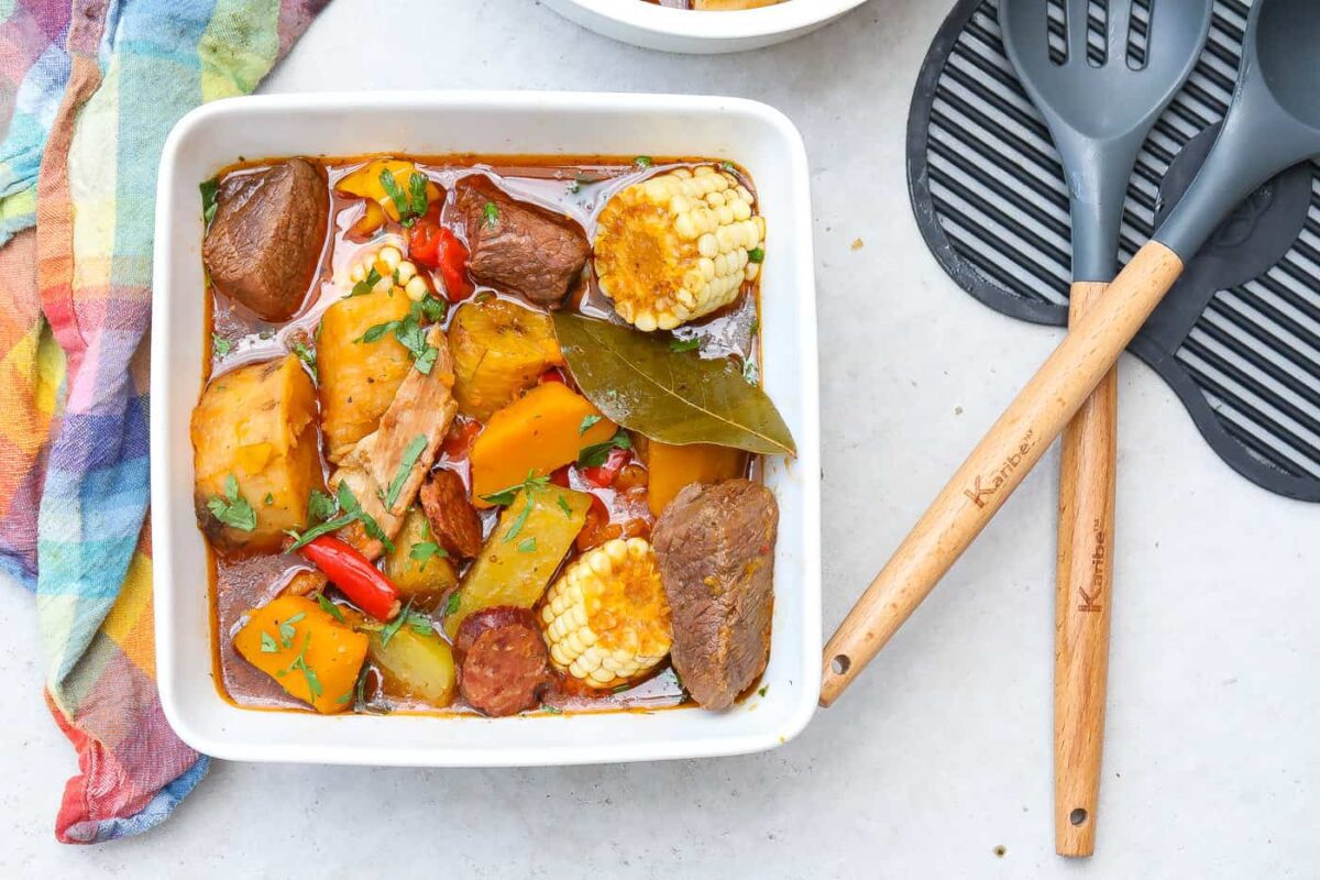 Hearty Puerto Rican Sancocho (Meat & Root Vegetable Stew) - Food Fidelity