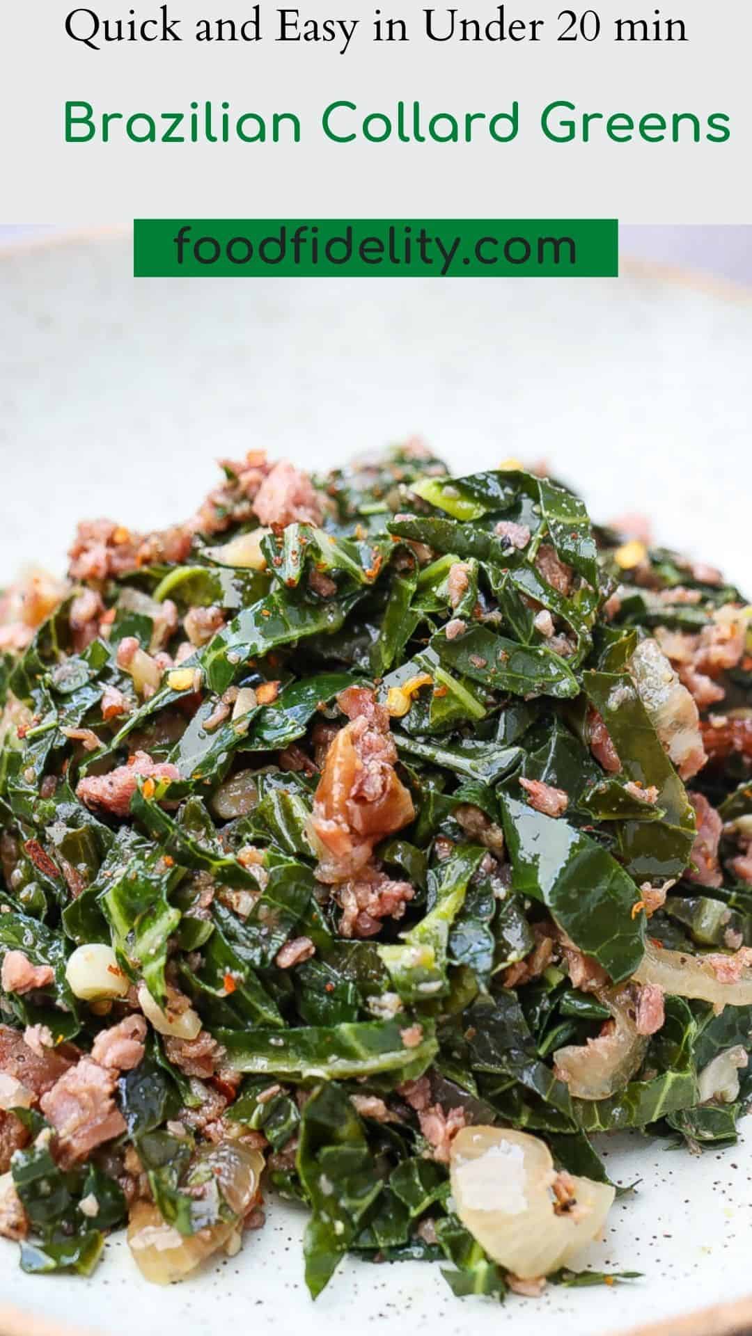 Quick & Flavorful Brazilian Collard Greens (Couve Mineira) - Food Fidelity