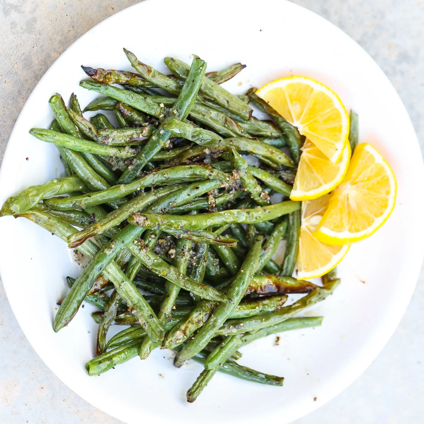 Lemon Pepper Air Fryer Green Beans - Food Fidelity