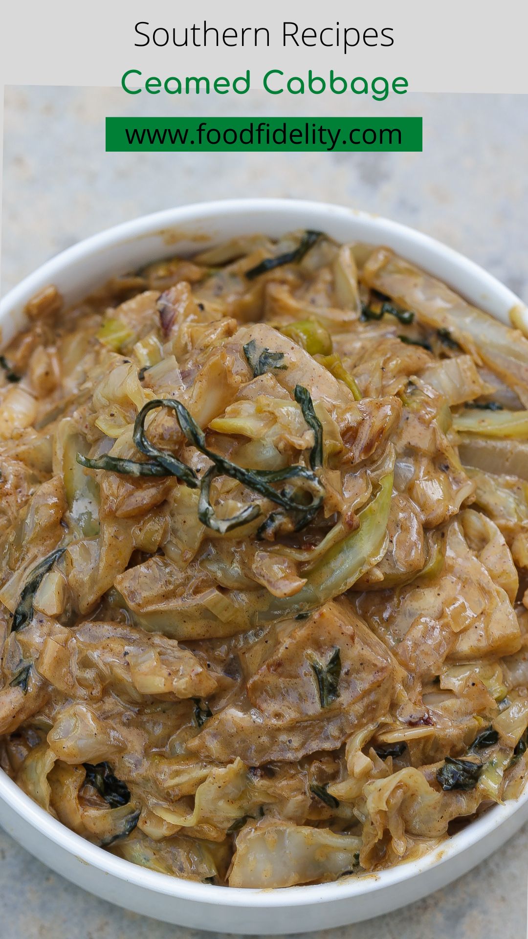 Southern Creamed Cabbage with Creamy Cheese Sauce - Food Fidelity