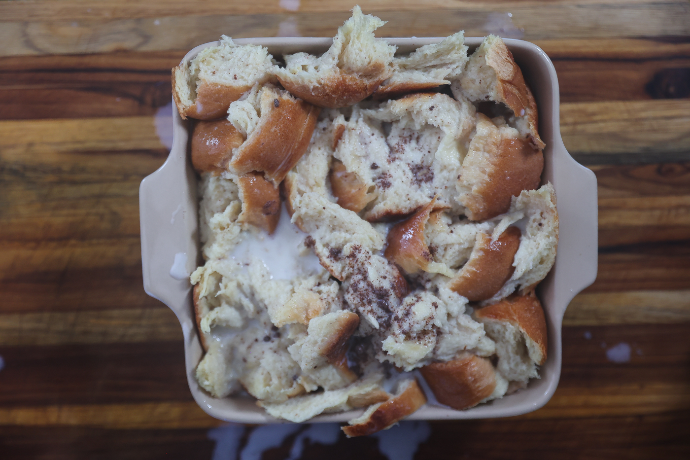 Southern Bread Pudding with Bourbon Sweet Potato Syrup - Food Fidelity