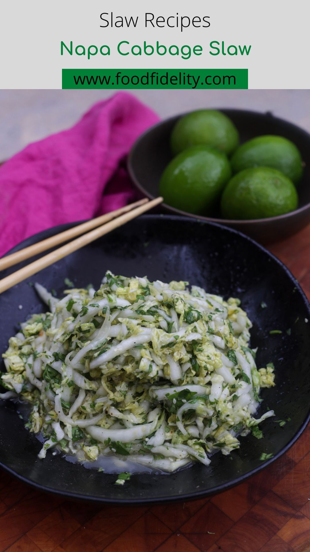Napa Cabbage Slaw (Crunchy No Mayo Recipe) - Food Fidelity